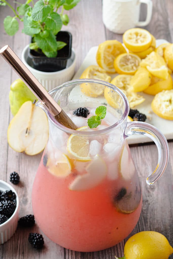 Blackberry Pear Lemonade | Eat Dessert Snack