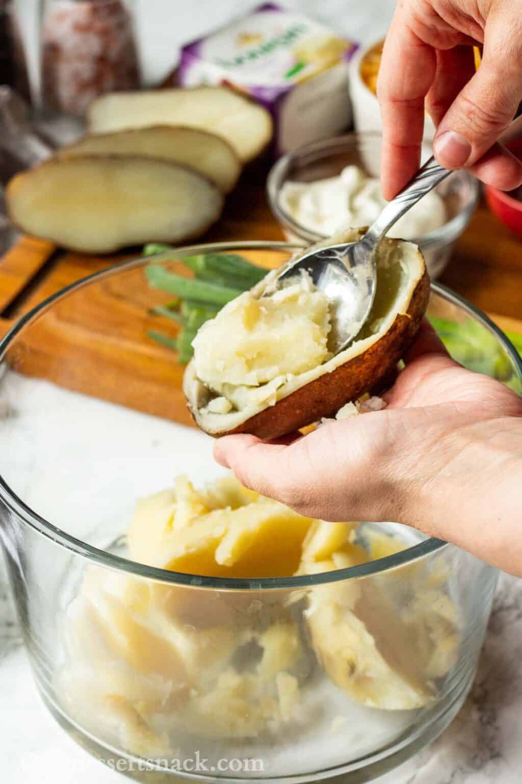Boursin Twice Baked Potatoes | Eat Dessert Snack
