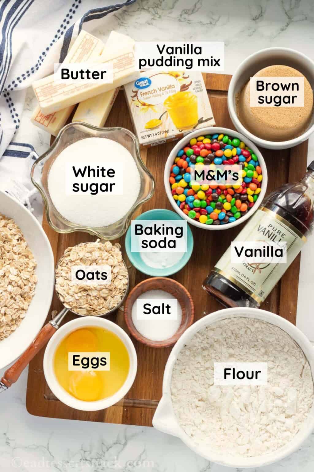 M&M Oatmeal Pudding Cookies | Eat Dessert Snack