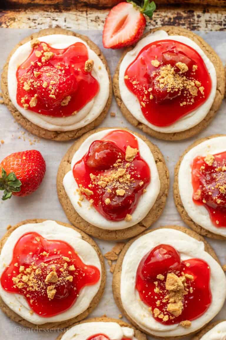 Strawberry Cheesecake Cookies | Eat Dessert Snack