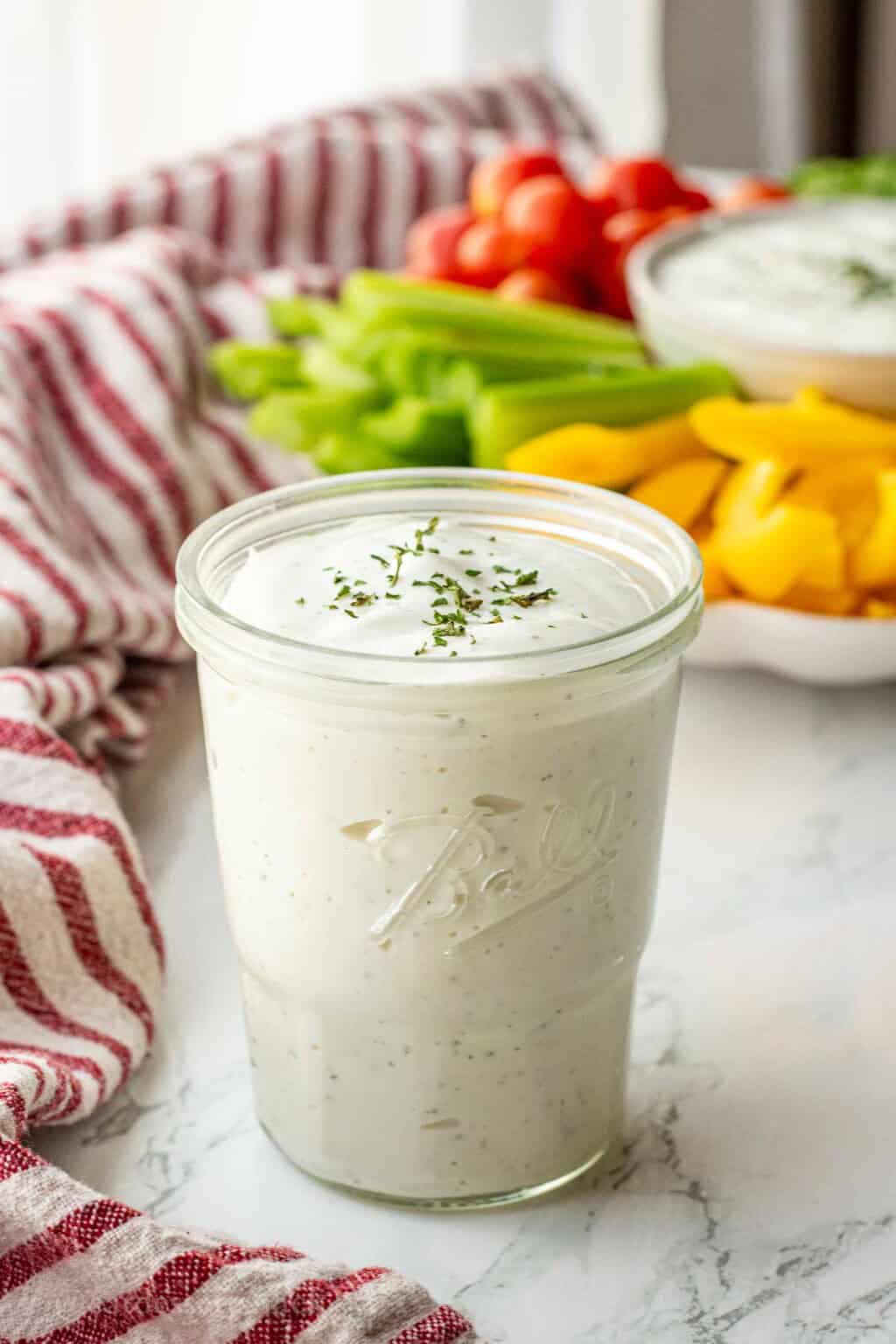 Cottage Cheese Ranch Dressing Dip | Eat Dessert Snack