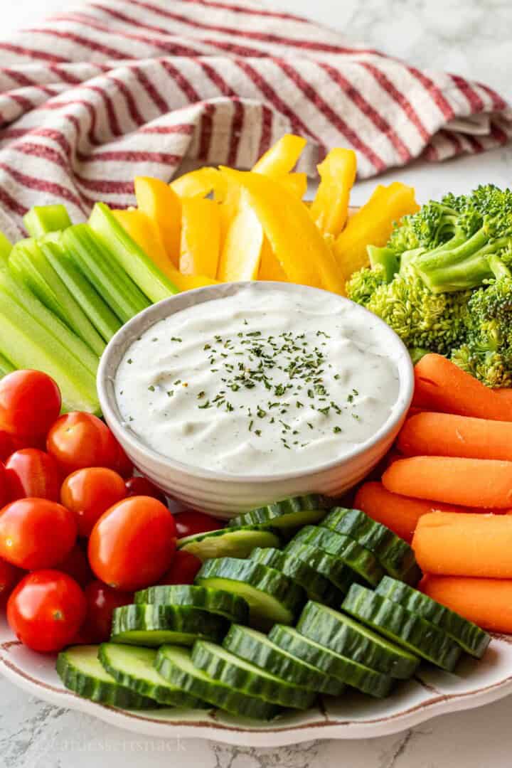 Cottage Cheese Ranch Dressing Dip | Eat Dessert Snack