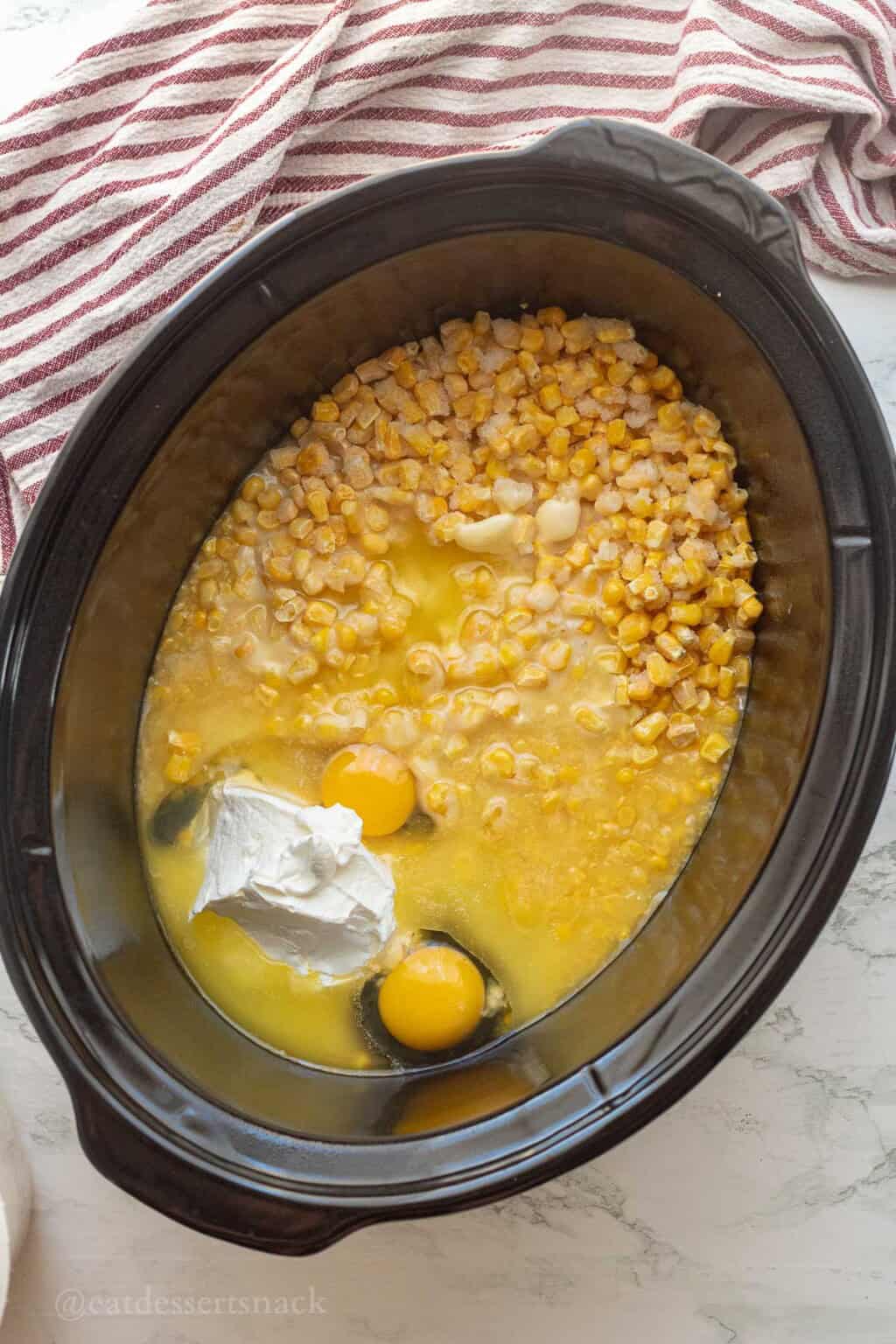 Cornbread Pudding In Crock Pot | Eat Dessert Snack