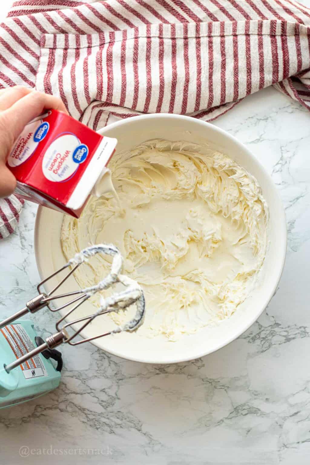 Cream Cheese Whipped Cream | Eat Dessert Snack